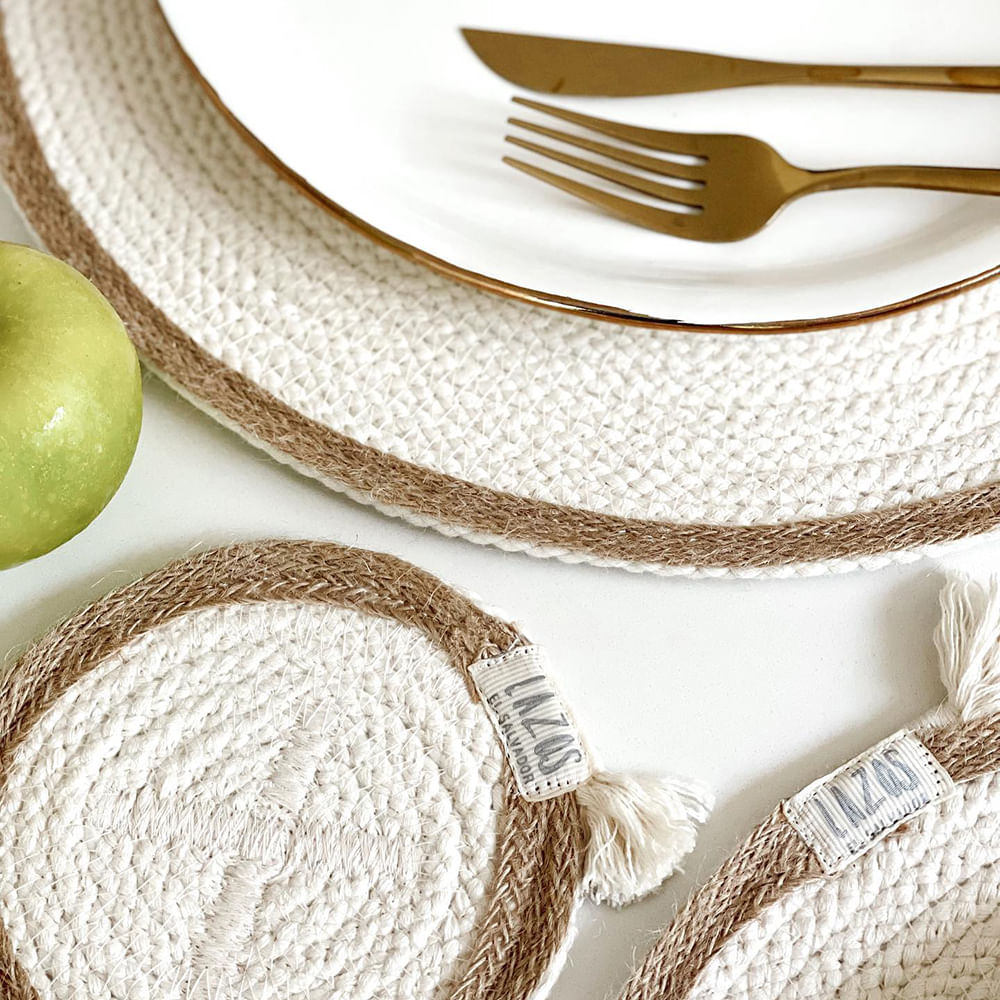 Individuales con yute set de 4 - Siman El Salvador