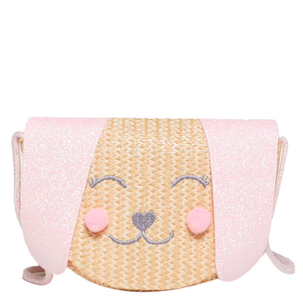 Cartera rafia cara natural de niña natural