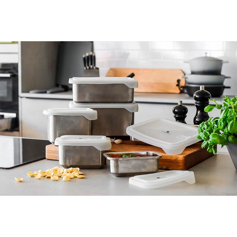 Depósito de acero inoxidable para guardar comida - Siman El Salvador