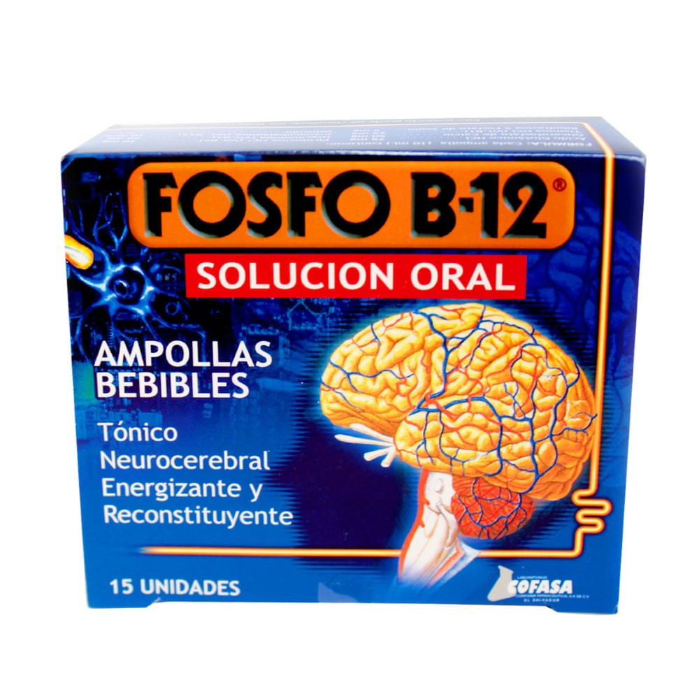 Fosfo b-12 x 15 ampollas bebibles - Siman El Salvador