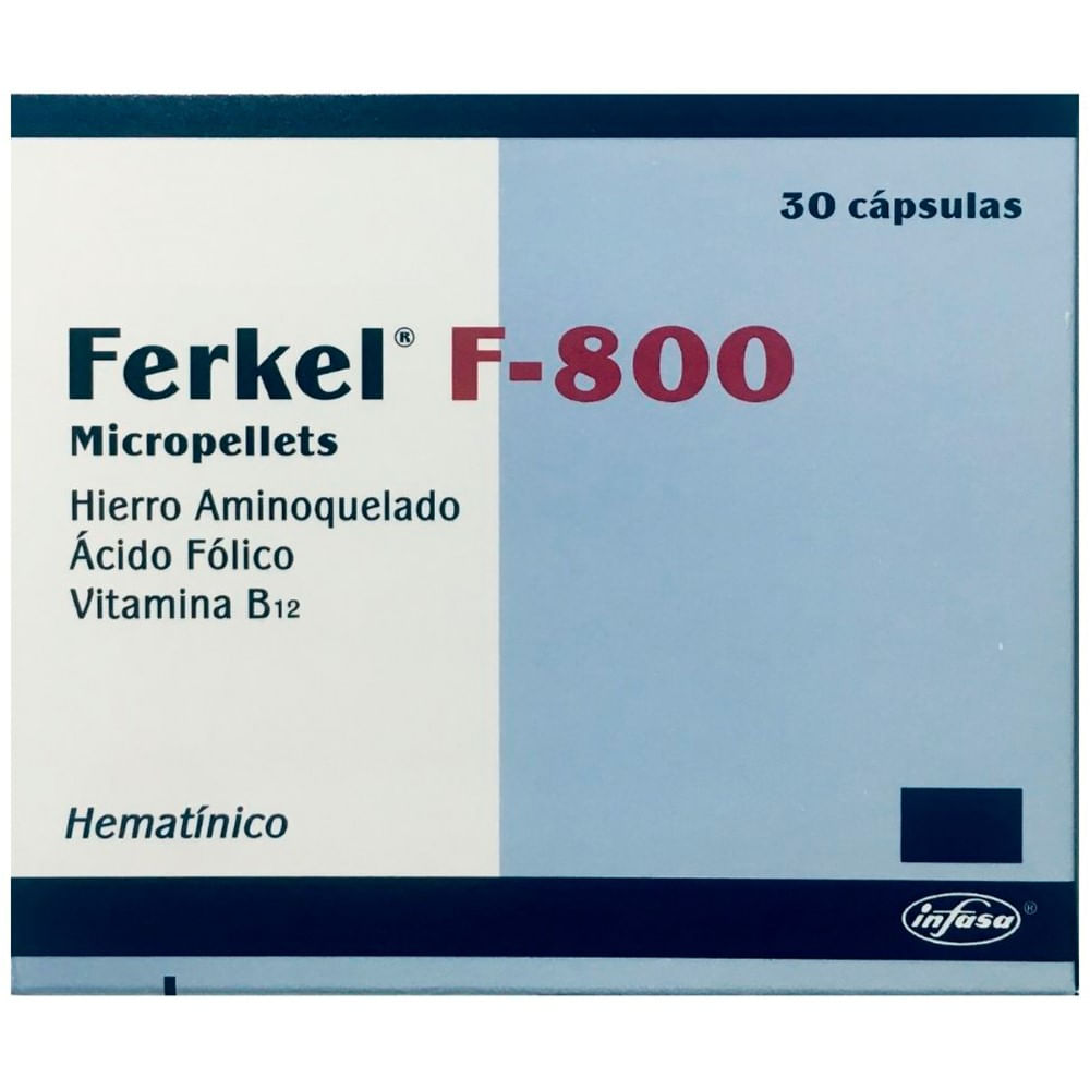 Ferkel f 800mg x 30 capsulas - Siman El Salvador