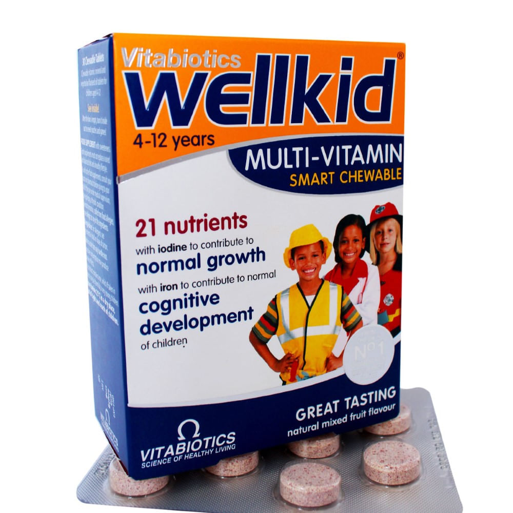 Wellkid x 30 tabletas masticables - Siman El Salvador