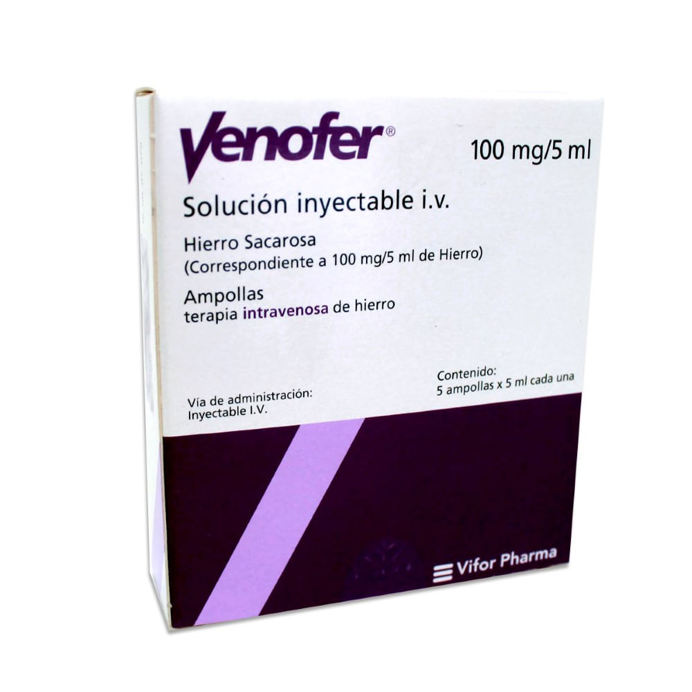 Venofer i.v. X 5 ampollas 5 ml - Siman El Salvador