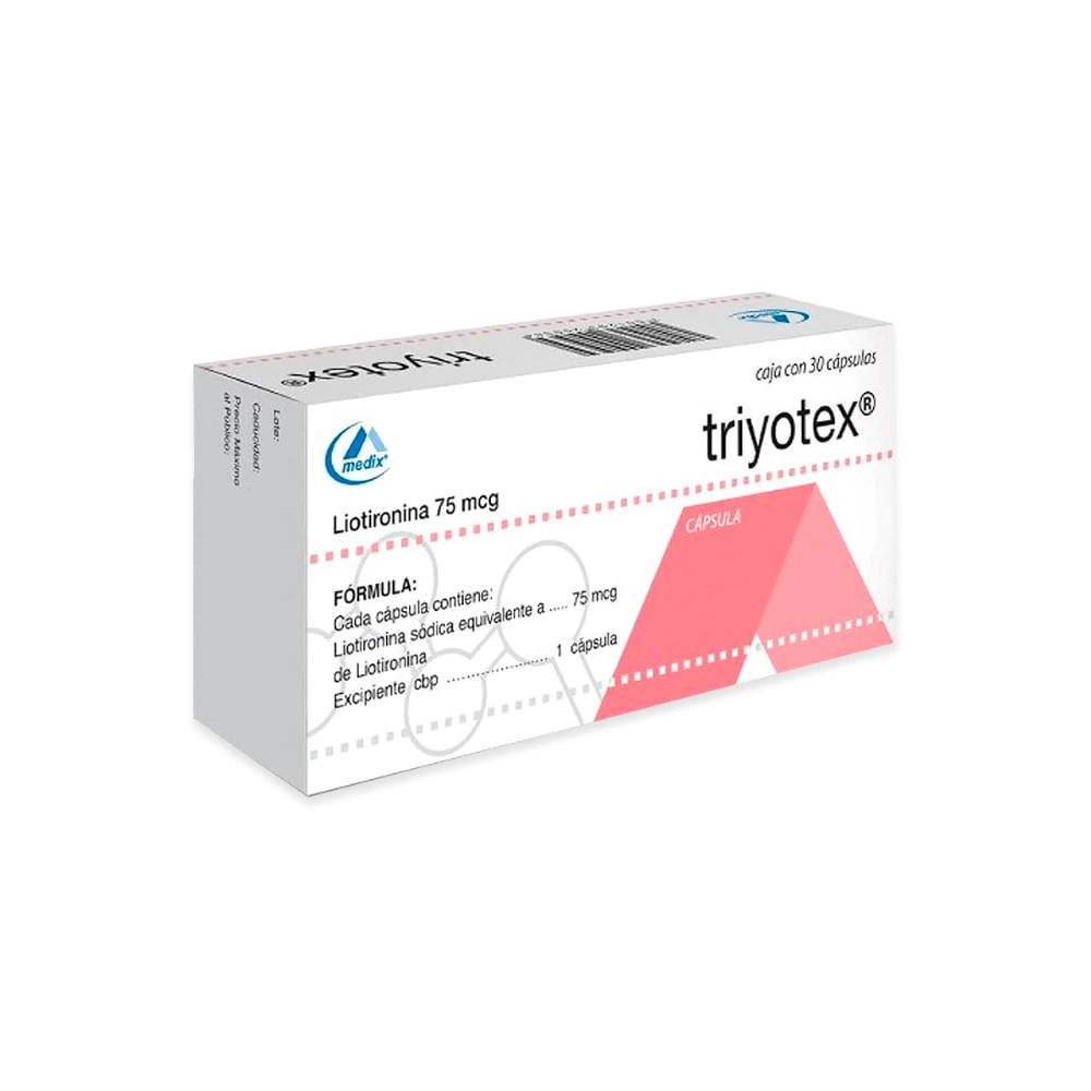 Triyotex 75mcg x 30 capsulas - Siman El Salvador