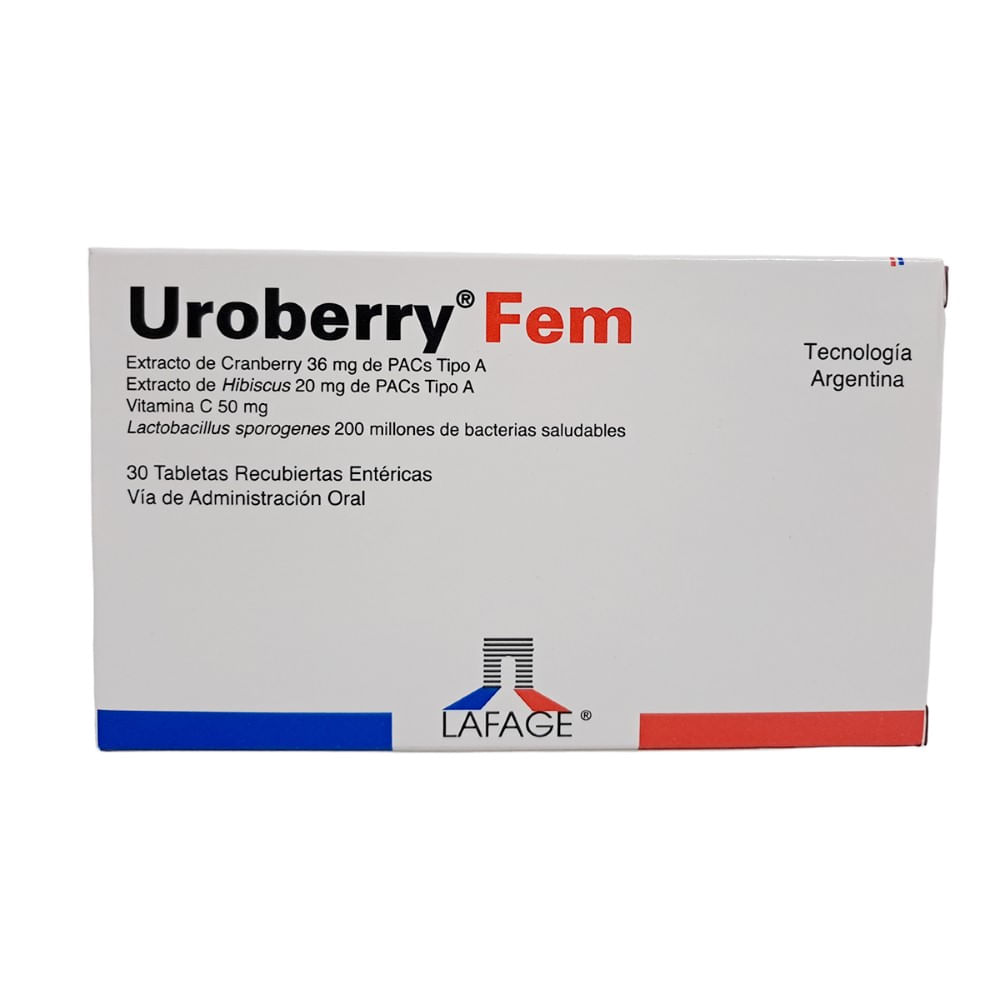 Uroberry fem x 30 tabletas - Siman El Salvador