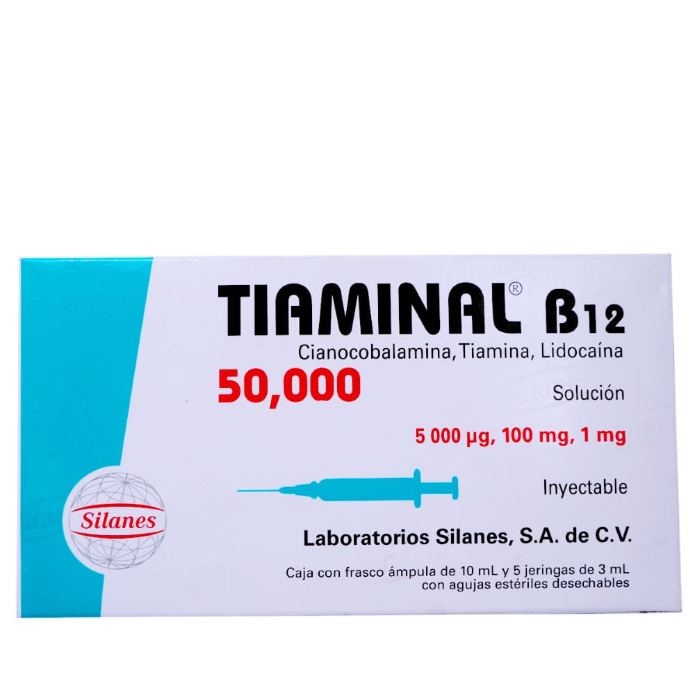 Tiaminal b12 50,000 iny. X 5 amps. - Siman El Salvador