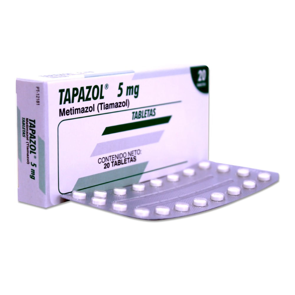 Tapazol 5mg x 20 tabletas - Siman El Salvador