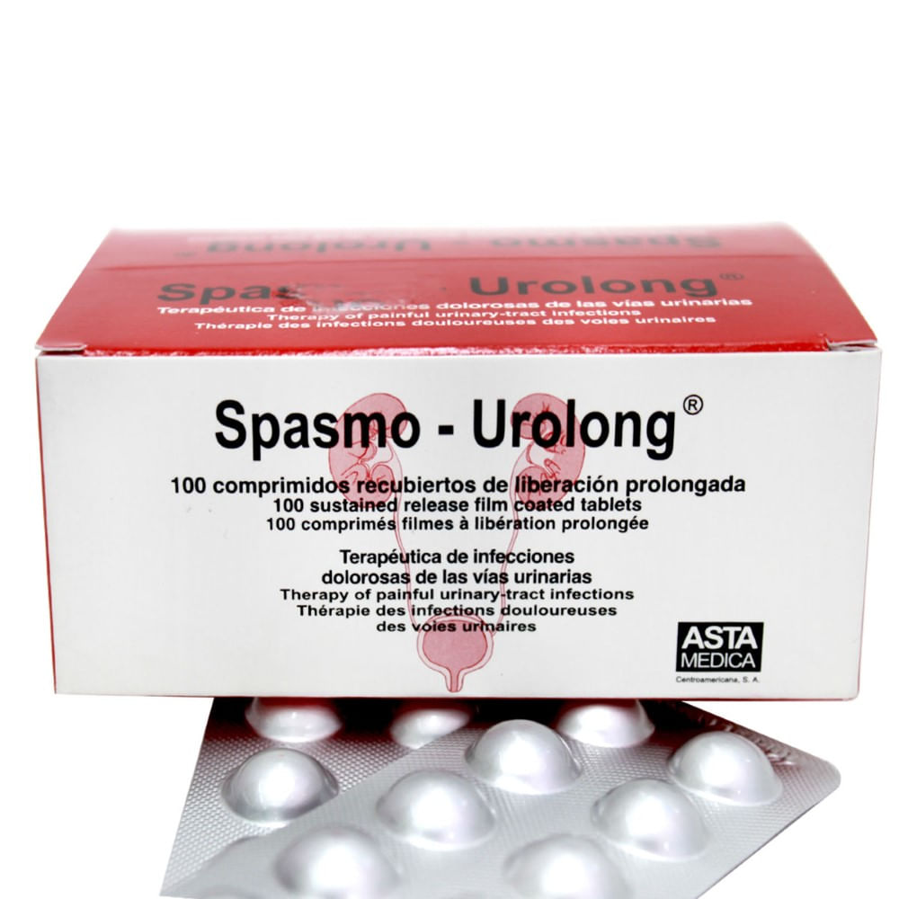 Spasmo urolong x 100 comprimidos recubiertos - Siman El Salvador