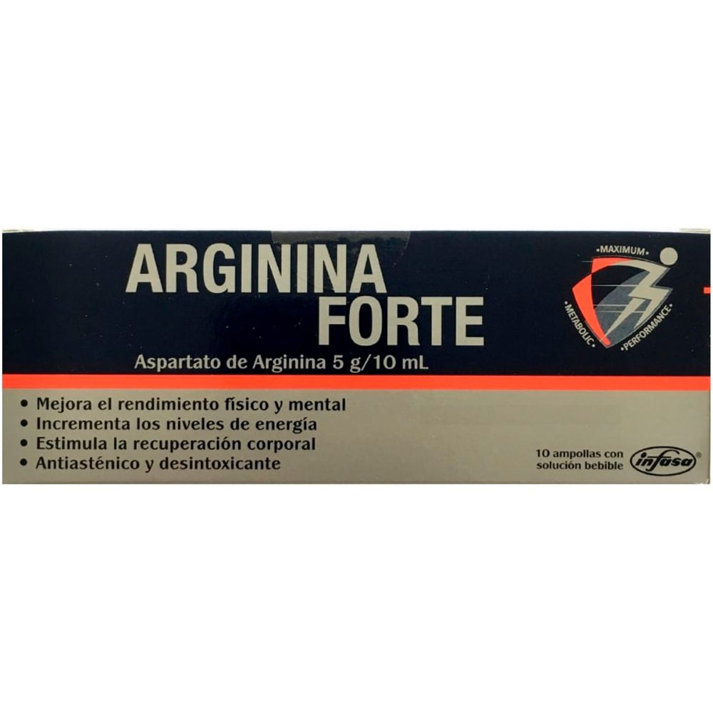 Arginina forte infasa x 10 ampollas bebibles - Siman El Salvador