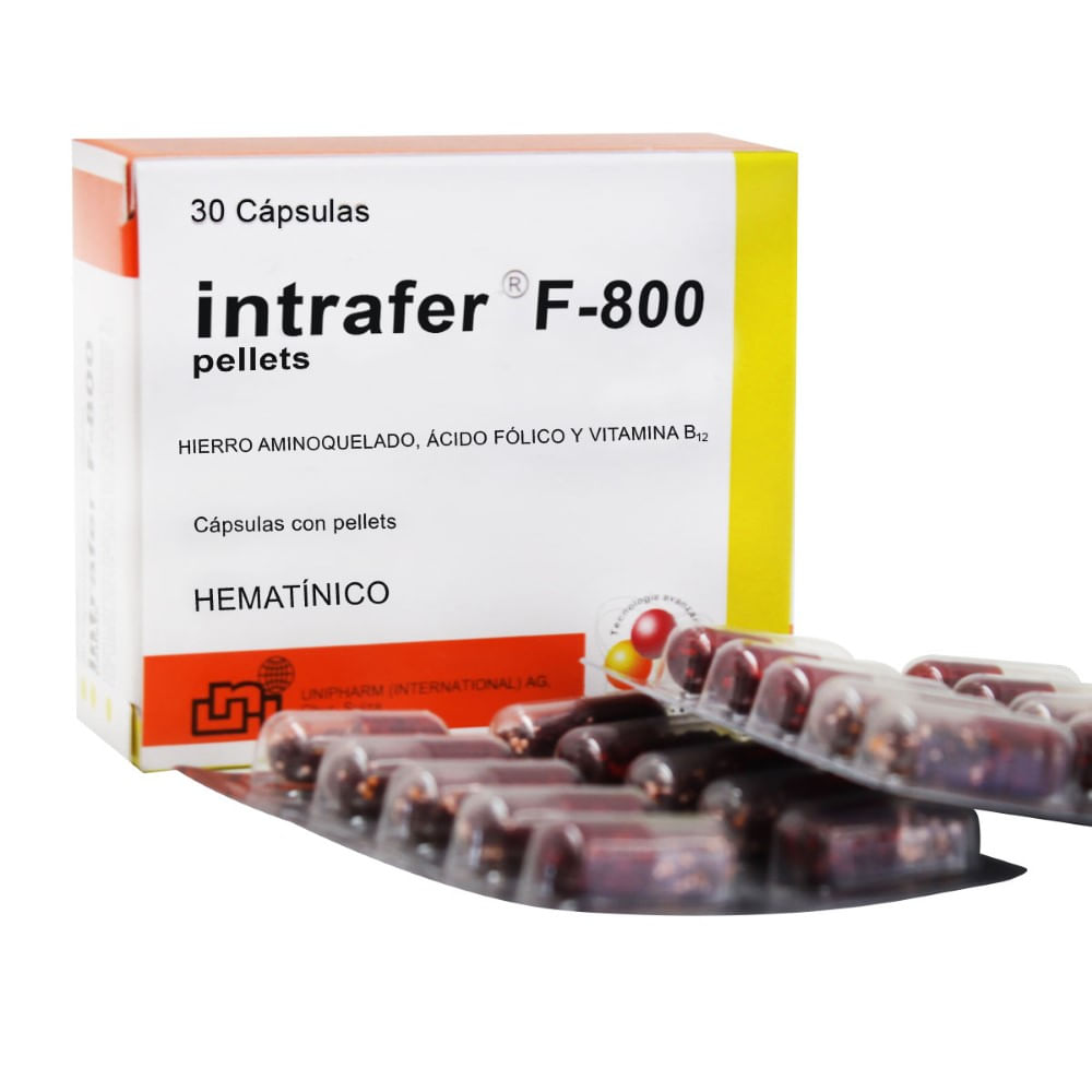 Intrafer f-800 x 30 capsulas - Siman El Salvador