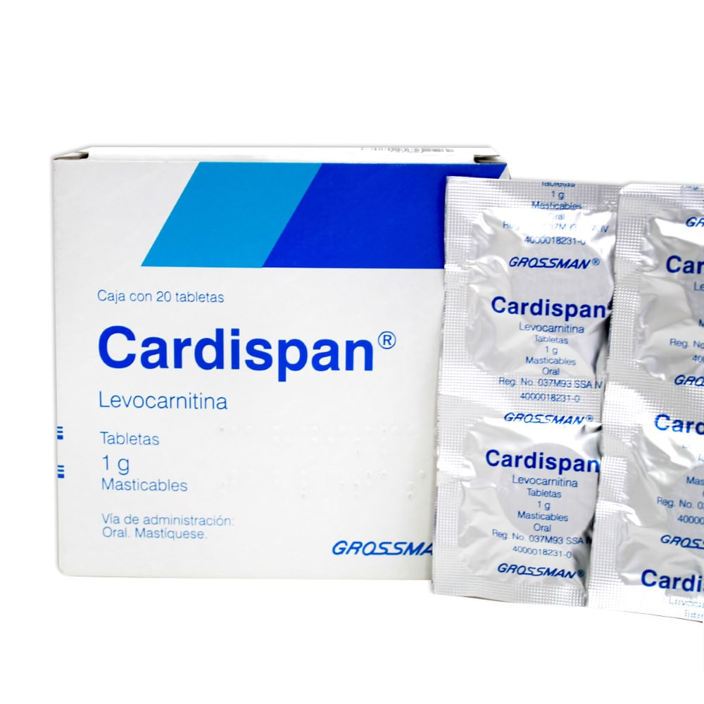 Cardispan 1g x 20 tabletas masticables - Siman El Salvador