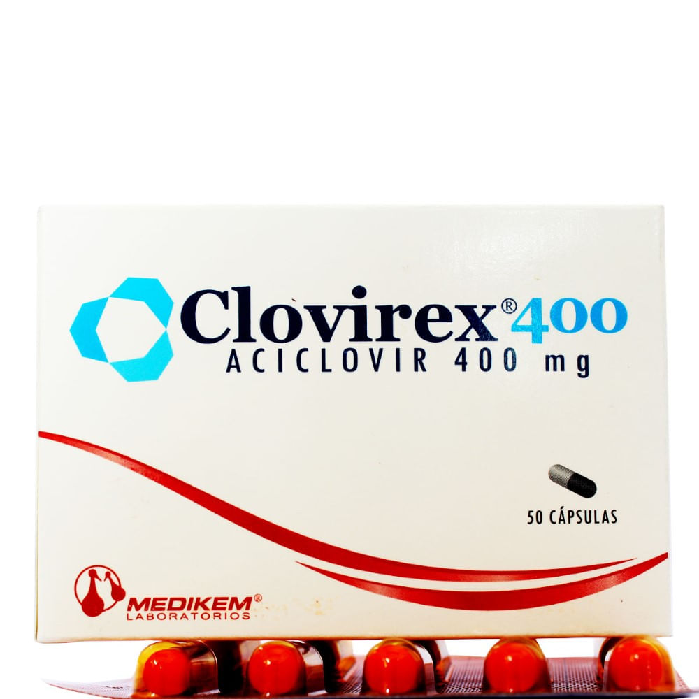 Clovirex 400mg x 50 capsulas - Siman El Salvador