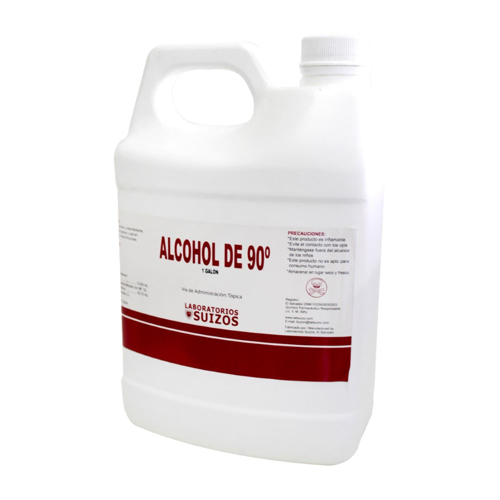 Alcohol de 90 suizos x 1 galon - Siman El Salvador