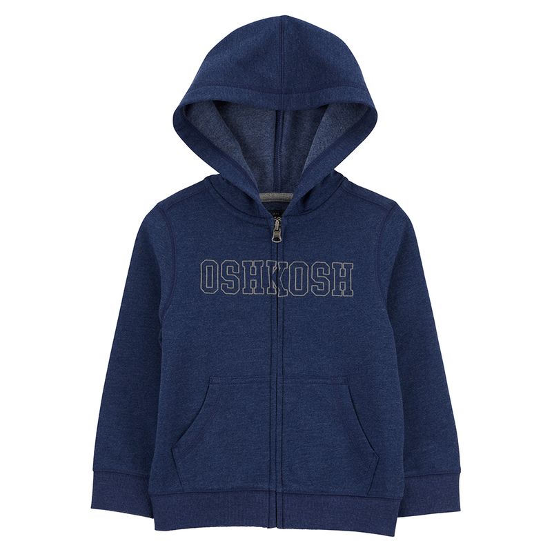 Chumpa con hoodie azul indigo de niño