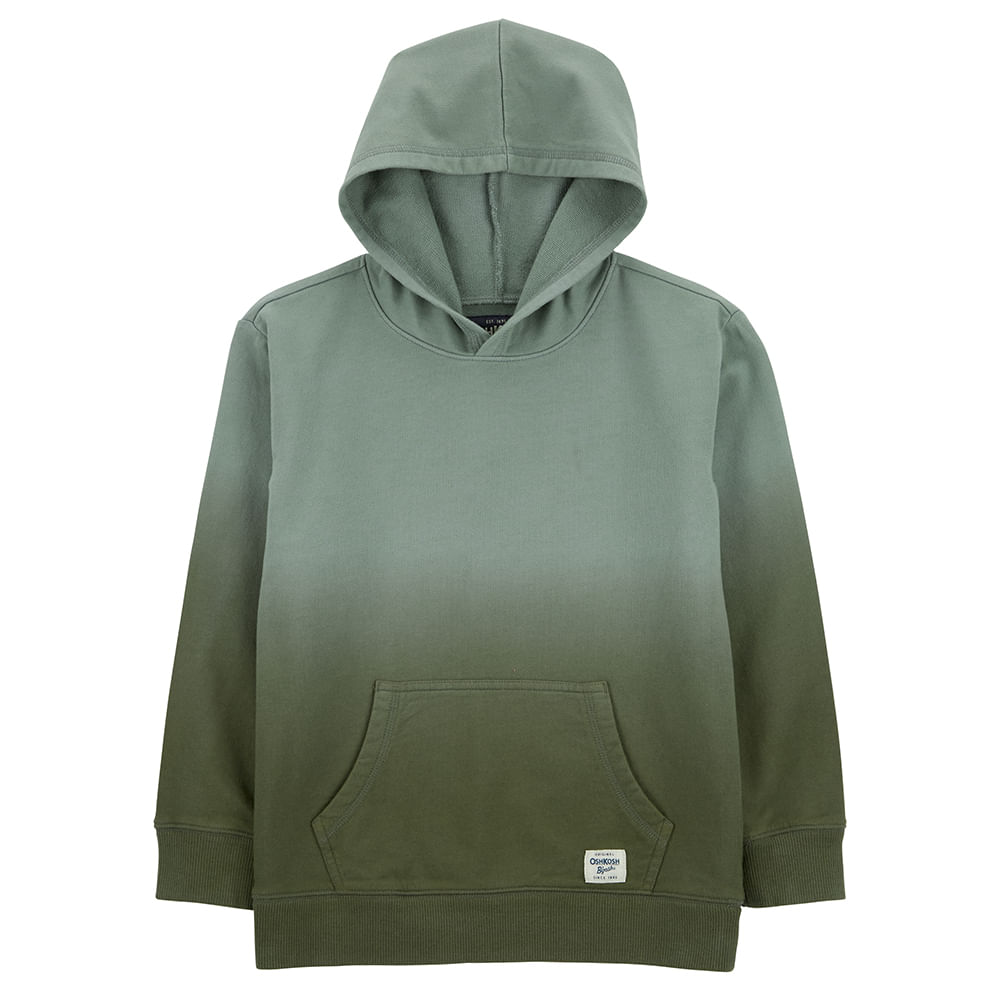 Chumpa con hoodie verde de niño