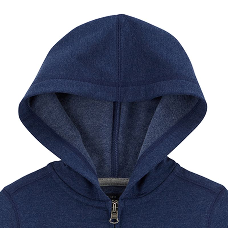 Chumpa con hoodie azul indigo de niño