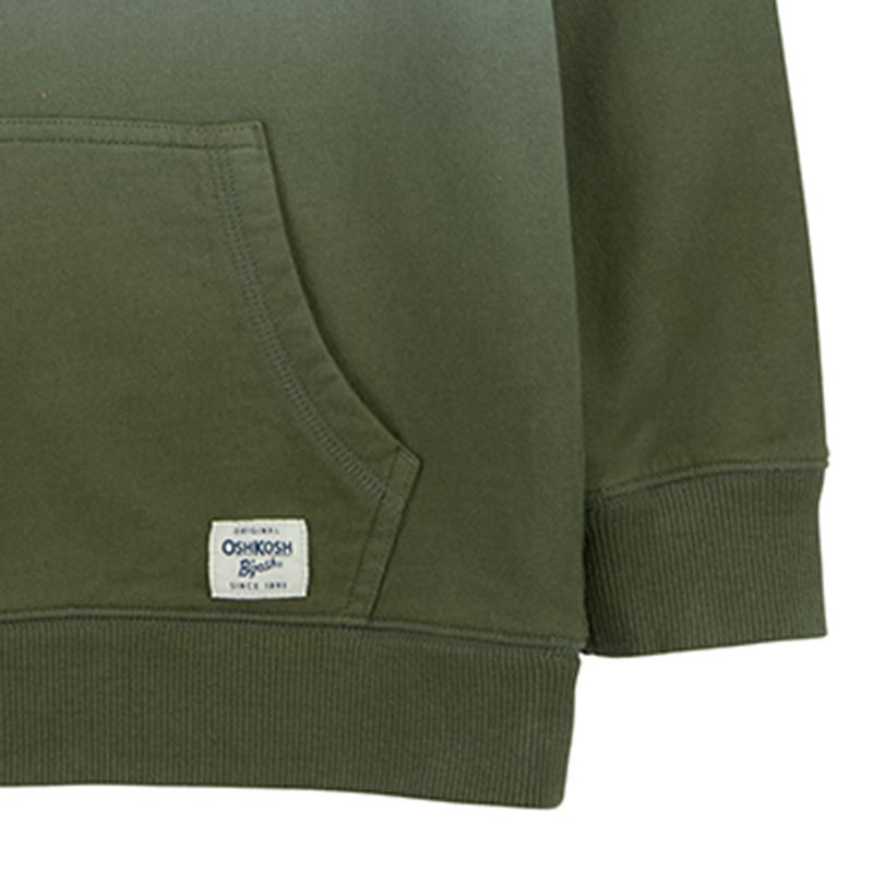 Chumpa con hoodie verde de niño