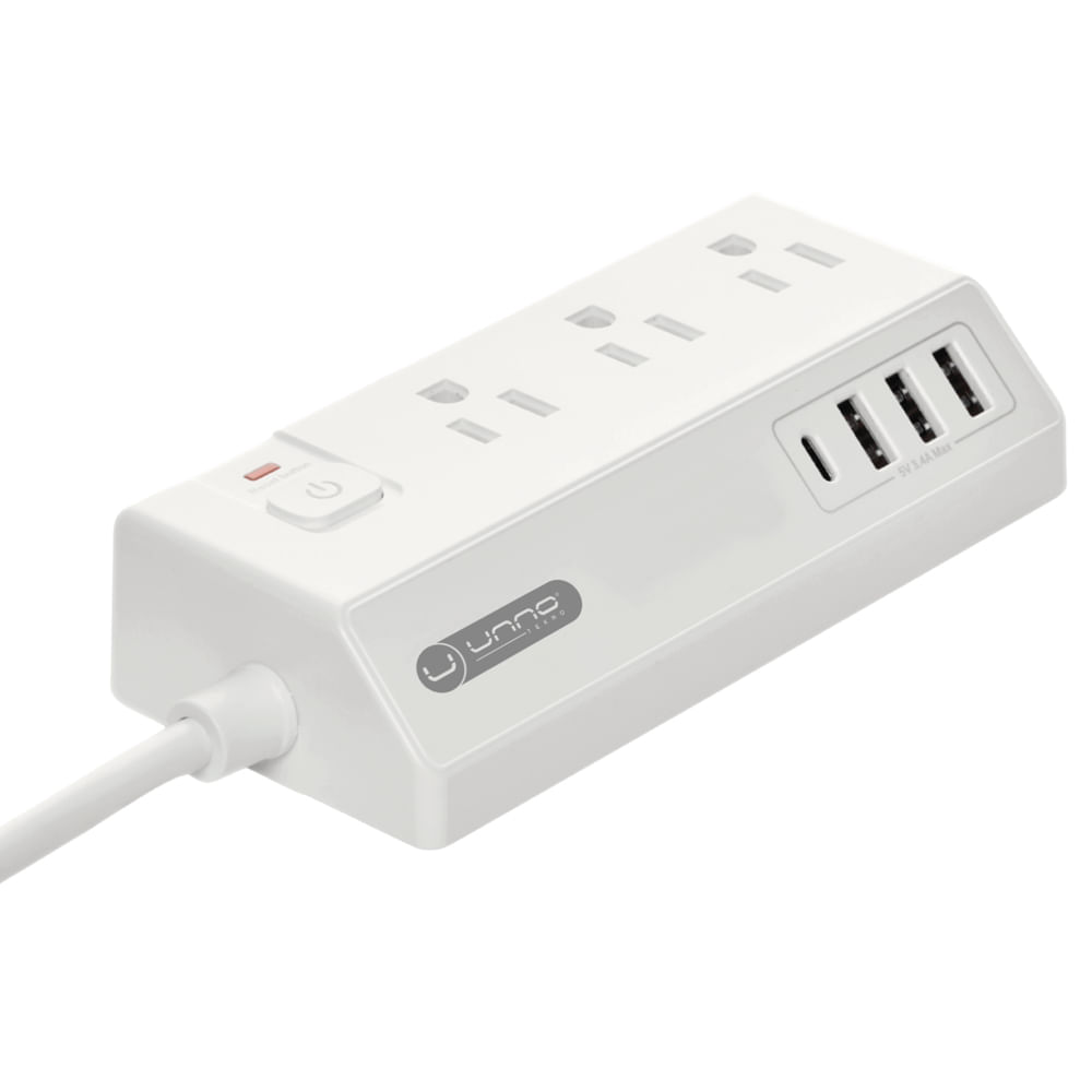 Regleta de 7 entradas 3 usb-a 1 usb-c - Siman El Salvador