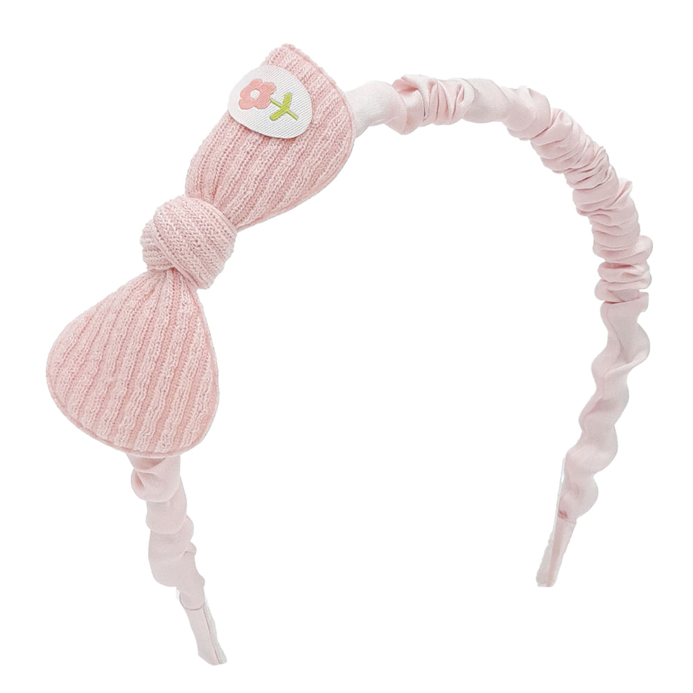 Diadema con chonga rosada sólido para niña - Siman Nicaragua