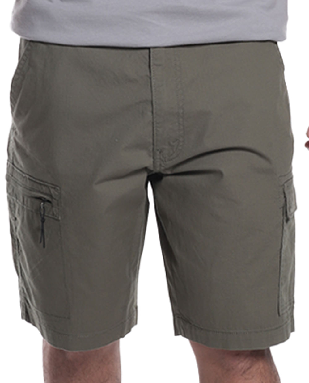Short cargo beige sólido para hombre
