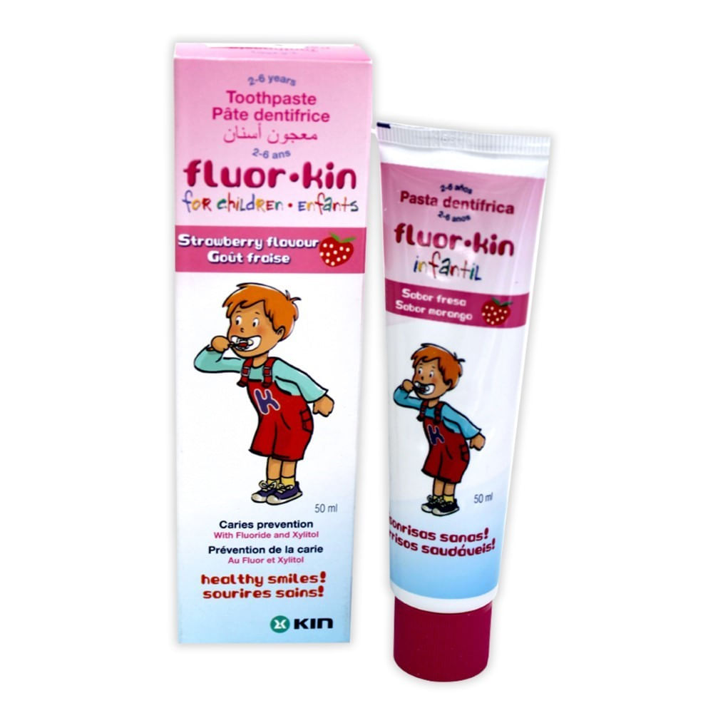 Fluor kin infantil pasta dental sabor fresa x 50ml - Siman El Salvador Fluor kin infantil pasta dental sabor fresa x 50ml - Siman El Salvador