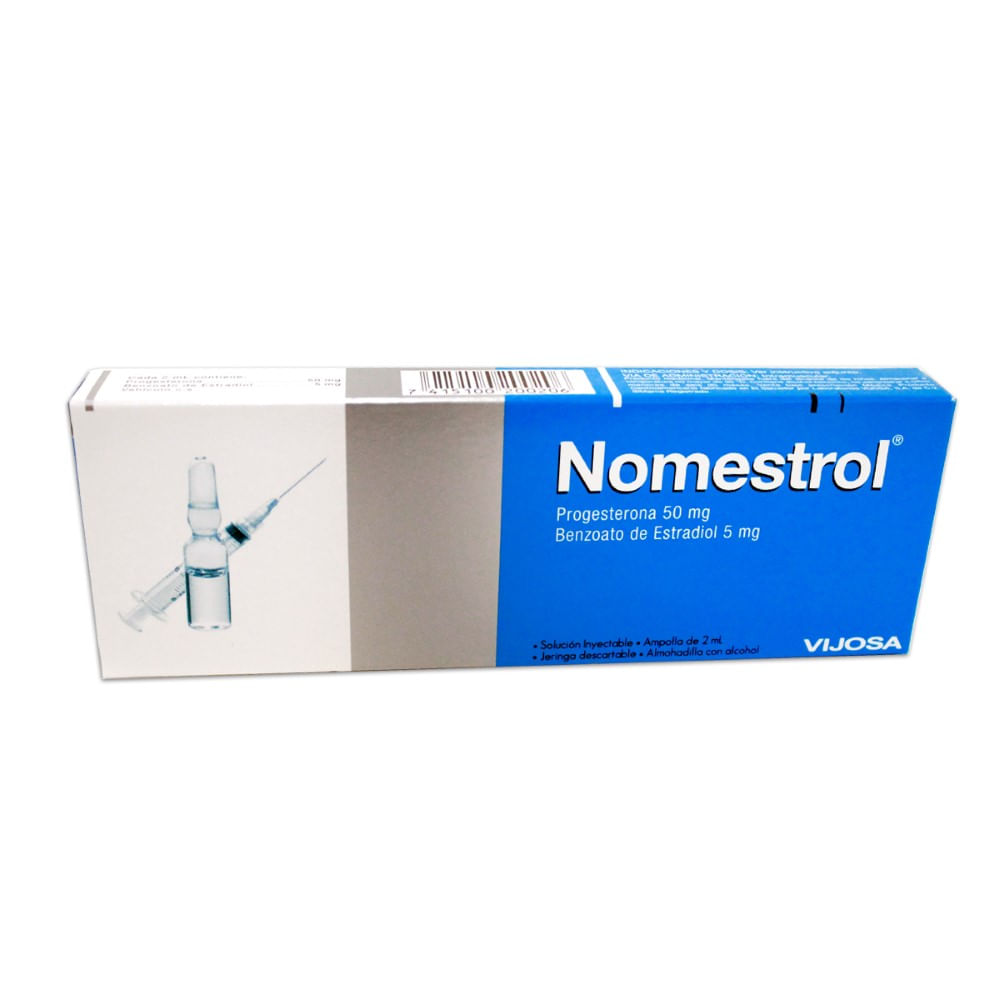Nomestrol inyectable 50mg/5mg x ampolla 2ml - Siman El Salvador