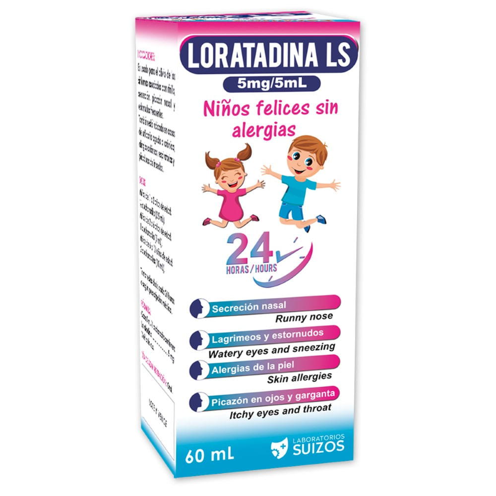 Loratadina ls 5mg/5ml jarabe frasco 60ml - Siman El Salvador