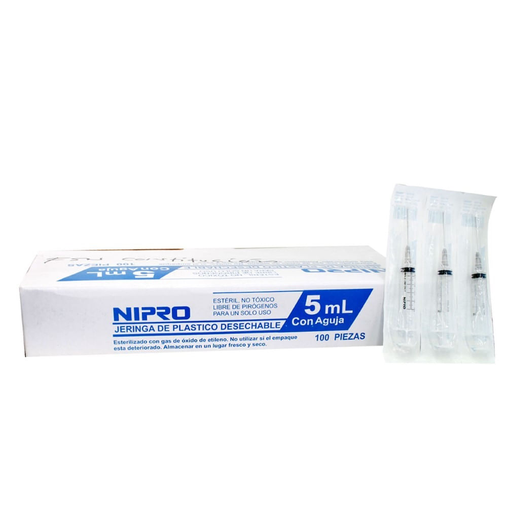 Jeringa nipro 5ml x 22-1 1/2 x 1