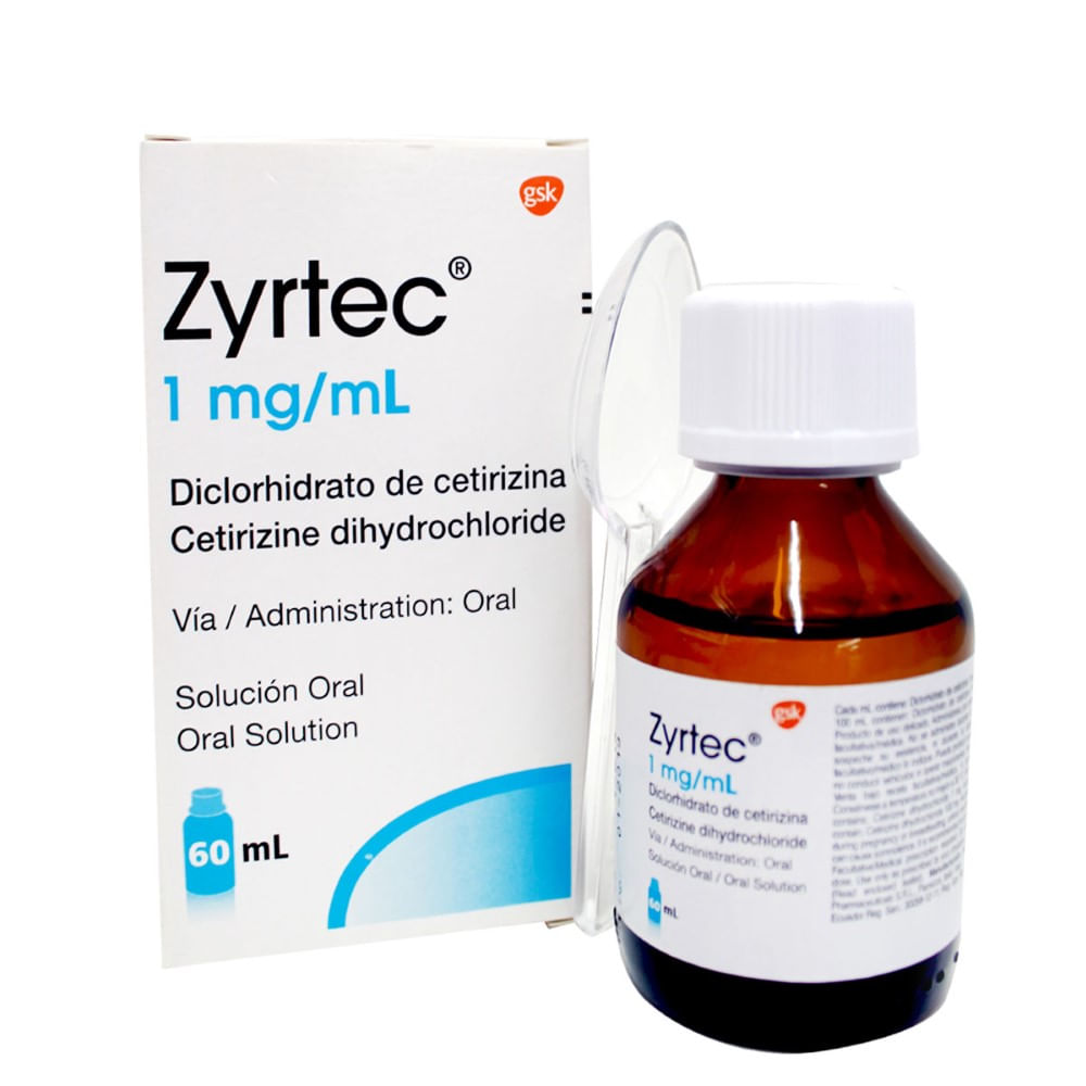 Zyrtec 1mg/ml solucion frasco x 60ml - Siman El Salvador