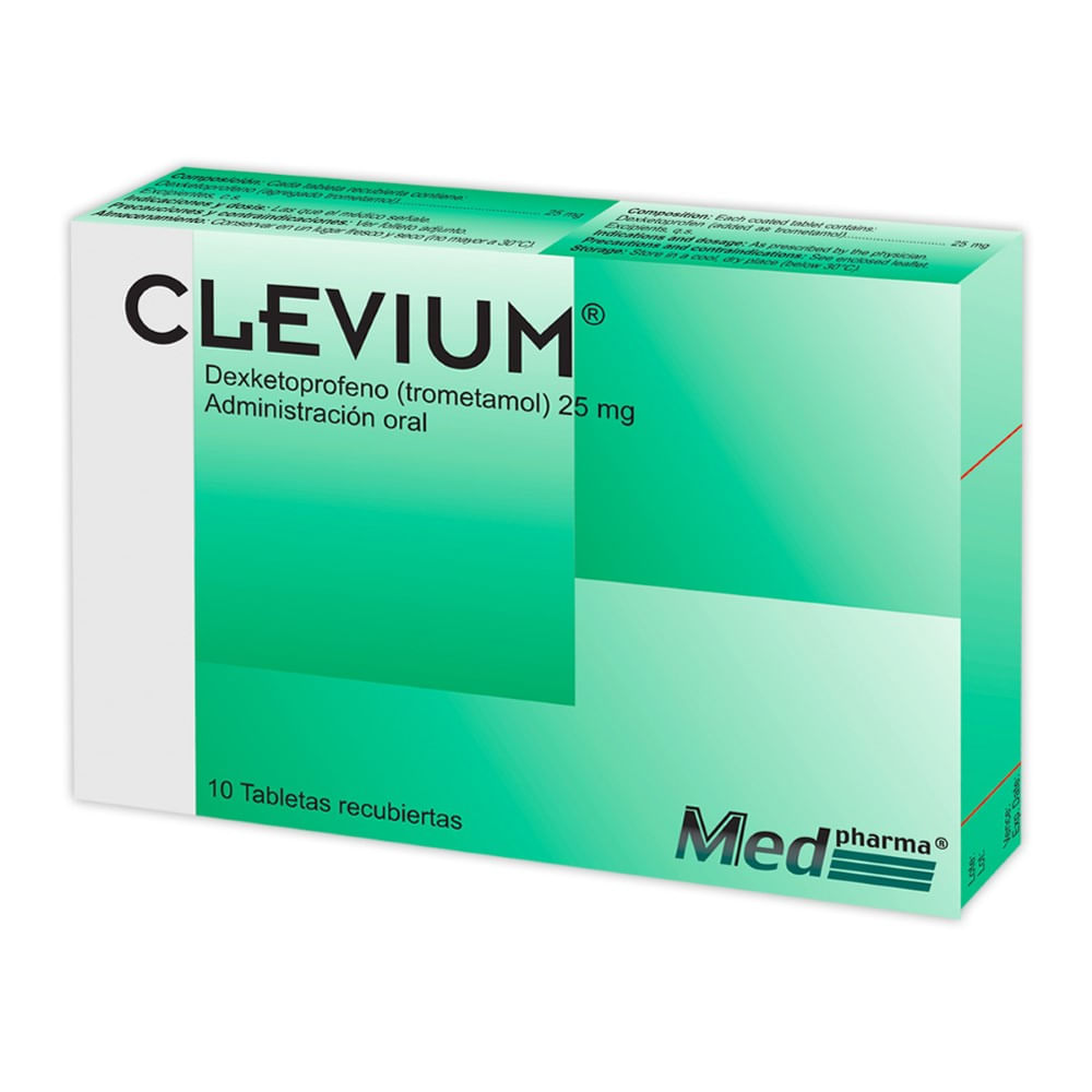 Clevium 25mg x 10 tabletas - Siman El Salvador