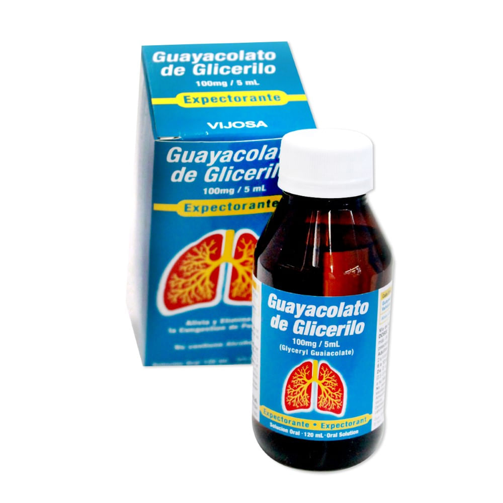 Guayacolato de glicerilo 100mg/5ml frasco x 120ml