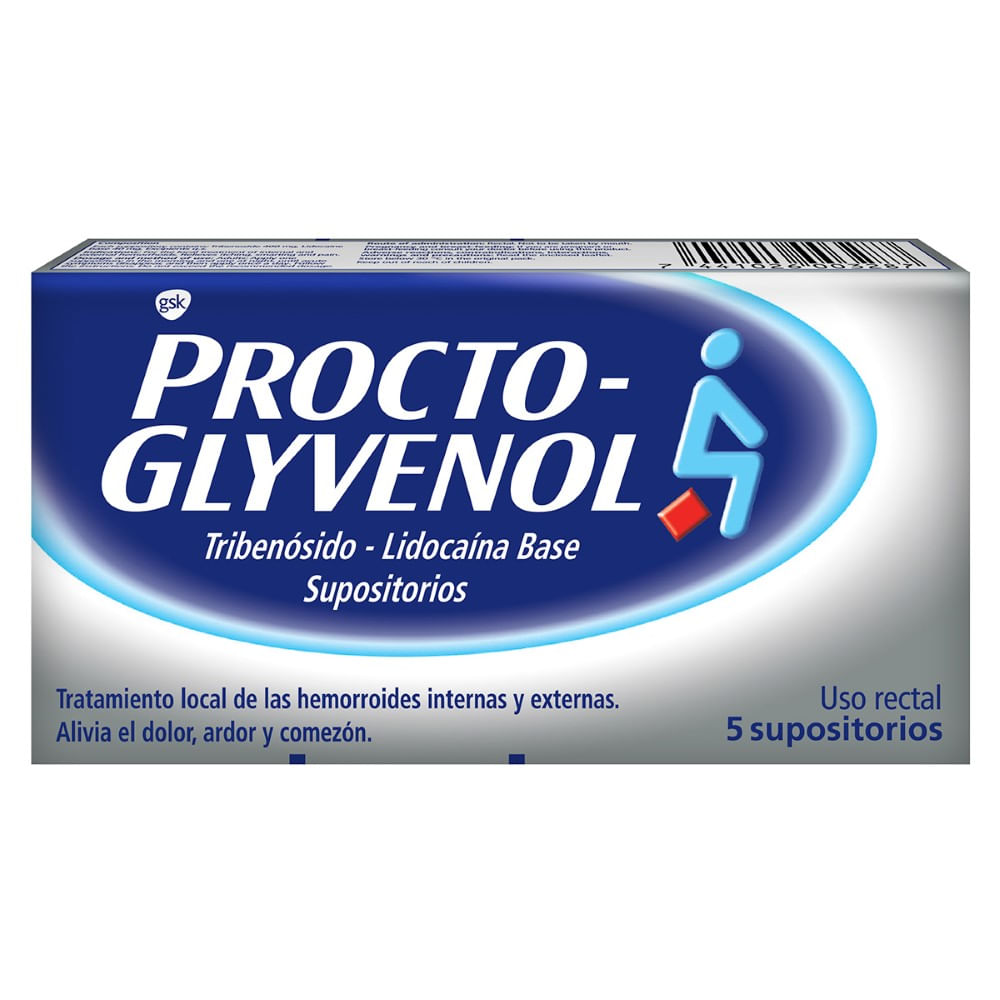 Procto-glyvenol x 5 supositorios - Siman El Salvador