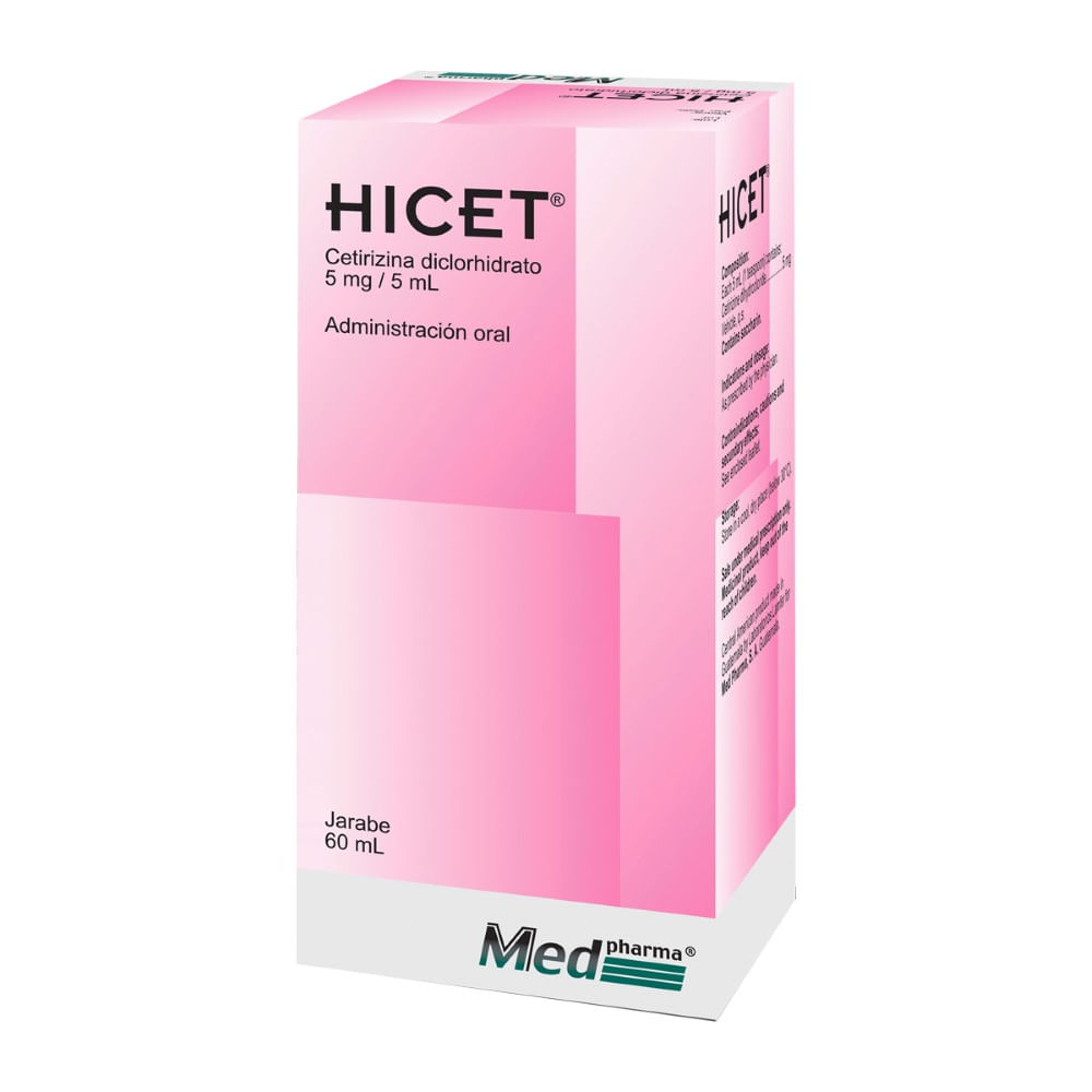 Hicet jarabe 5mg/5ml frasco x 60 ml - Siman El Salvador