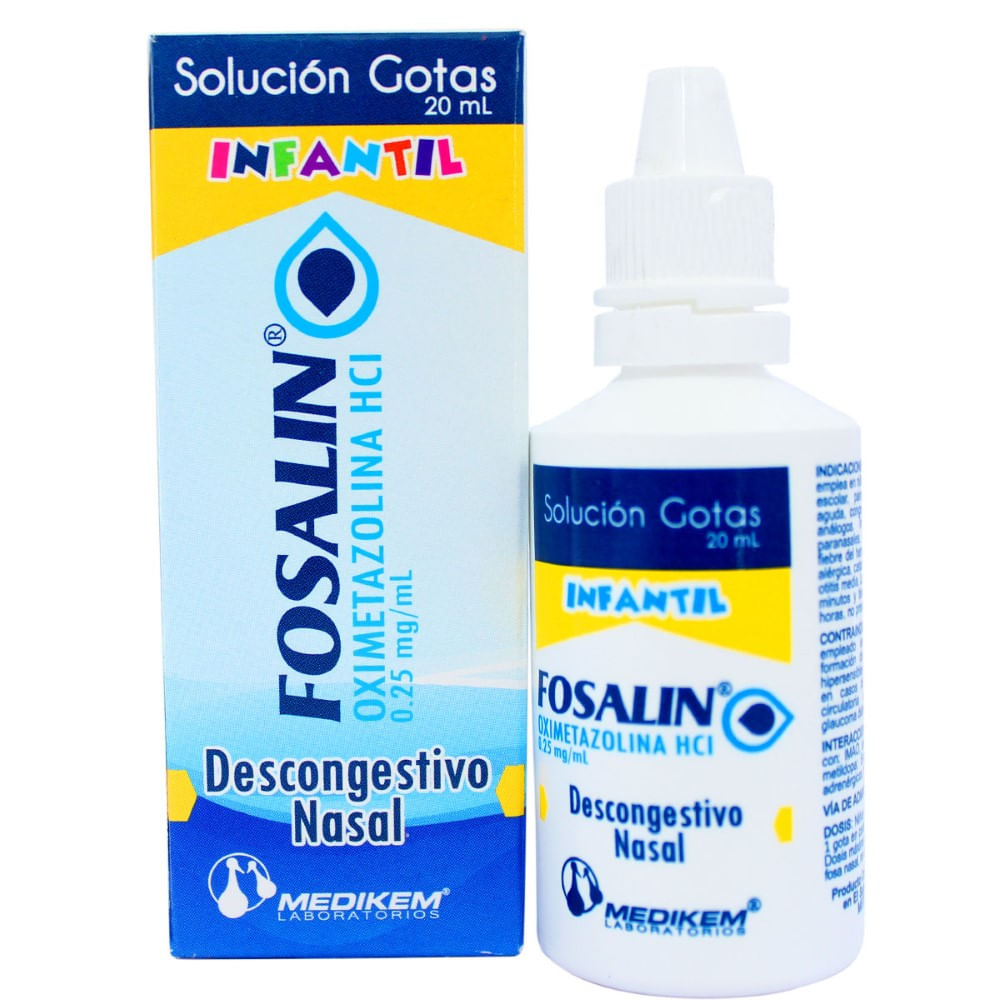 Fosalin infantil 0.25mg gotas nasales x 20ml - Siman El Salvador