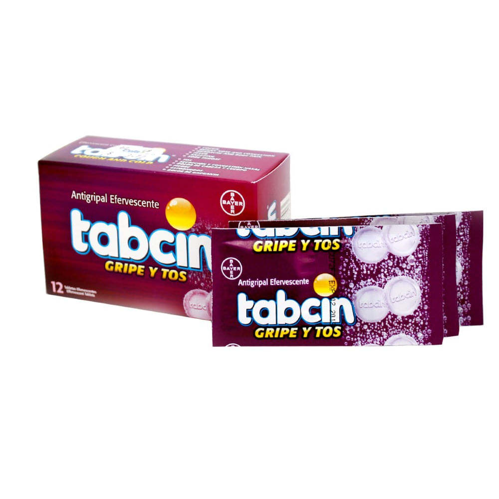Tabcin gripe y tos x 12 tabletas efervecentes - Siman El Salvador