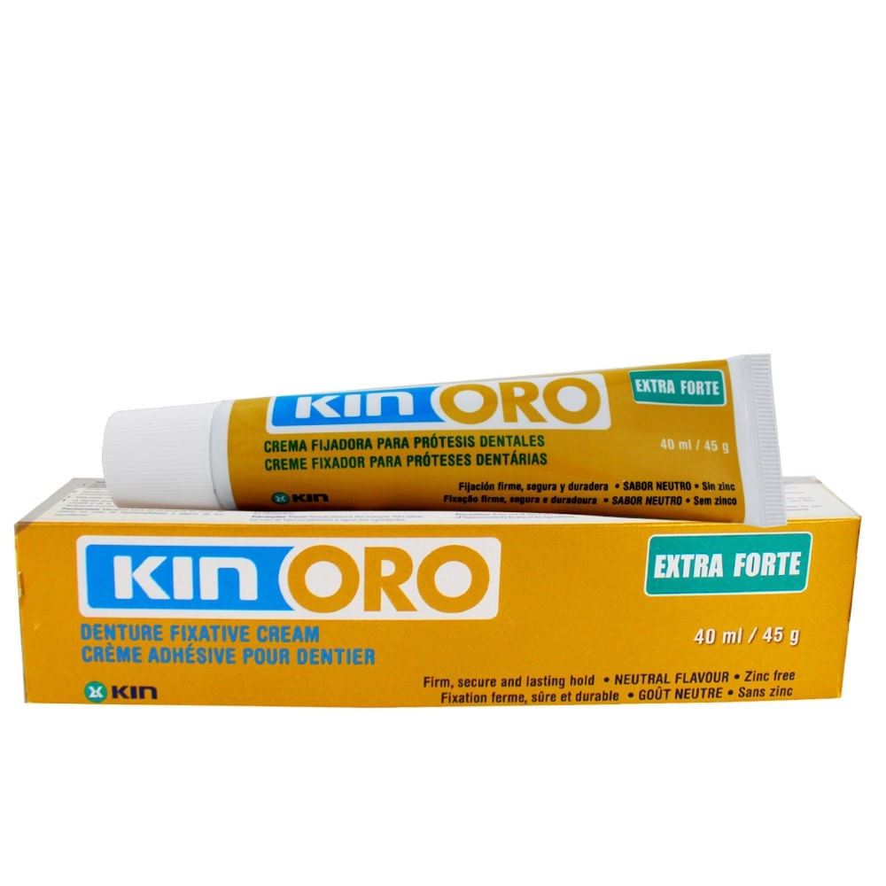 Kin oro crema fijadora protesis dental tubo x 40ml - Siman El Salvador