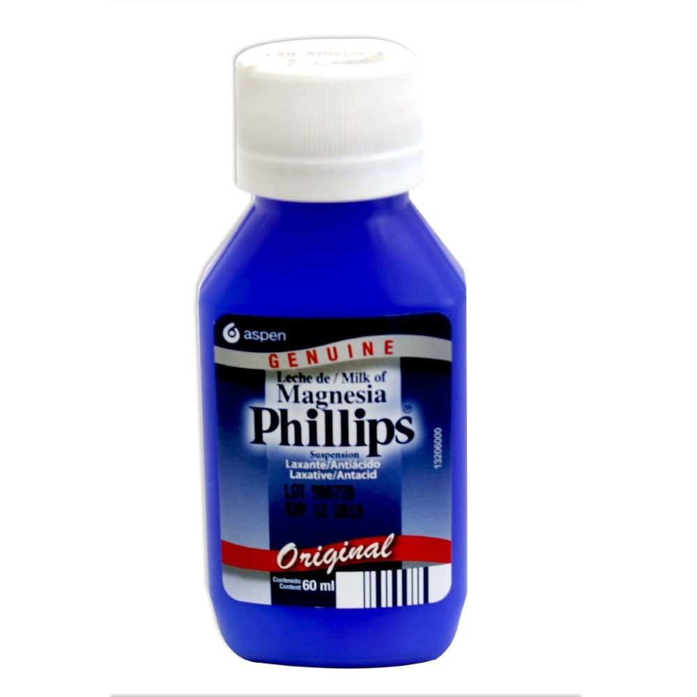 Leche de magnesia phillips original frasco x 60ml