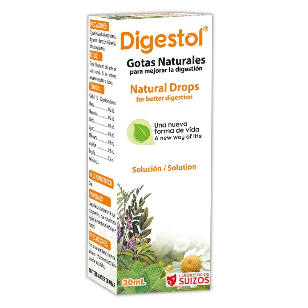 Digestol gotas natural orales frasco 30ml - Siman El Salvador