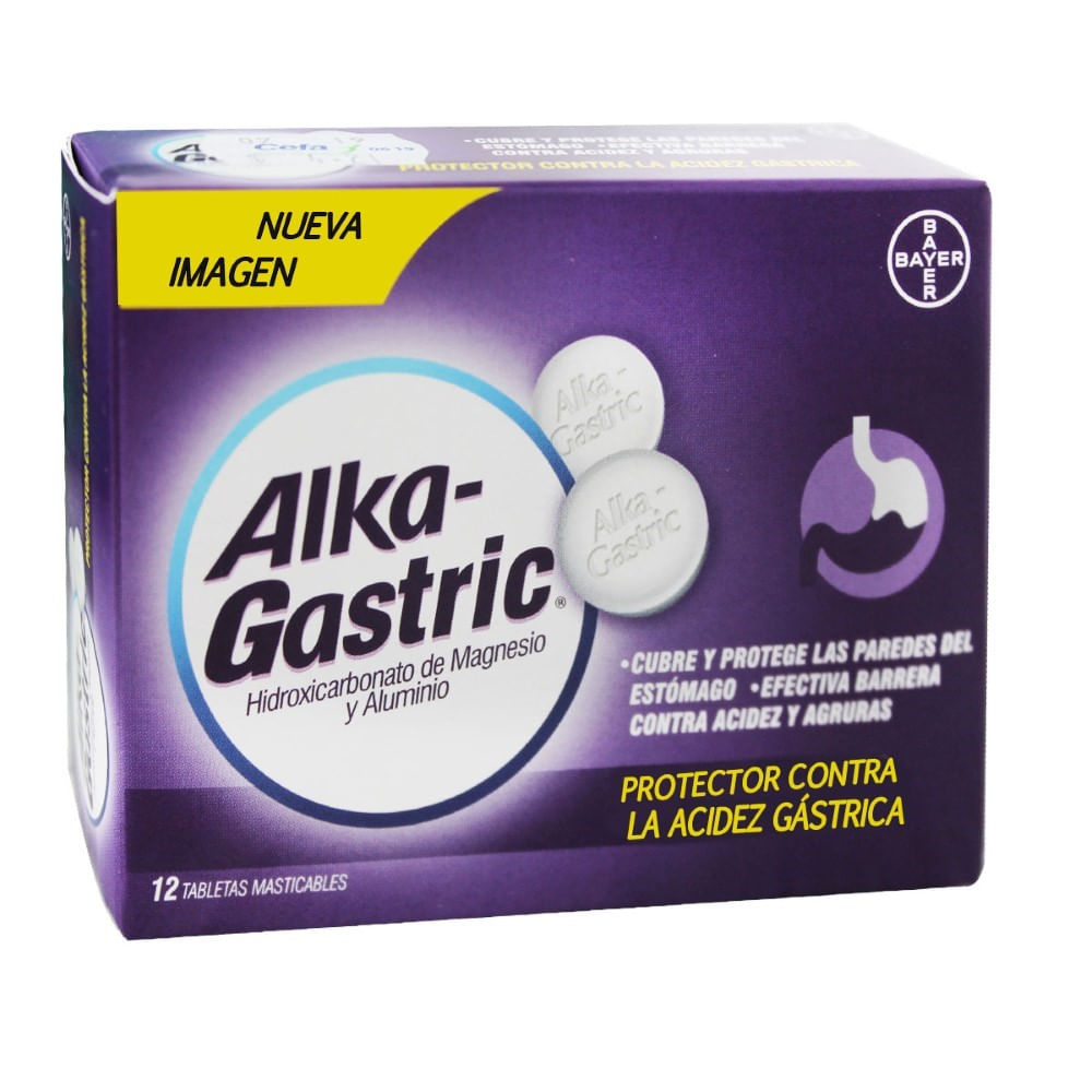 Alka-gastric x 12 tabletas masticables - Siman El Salvador
