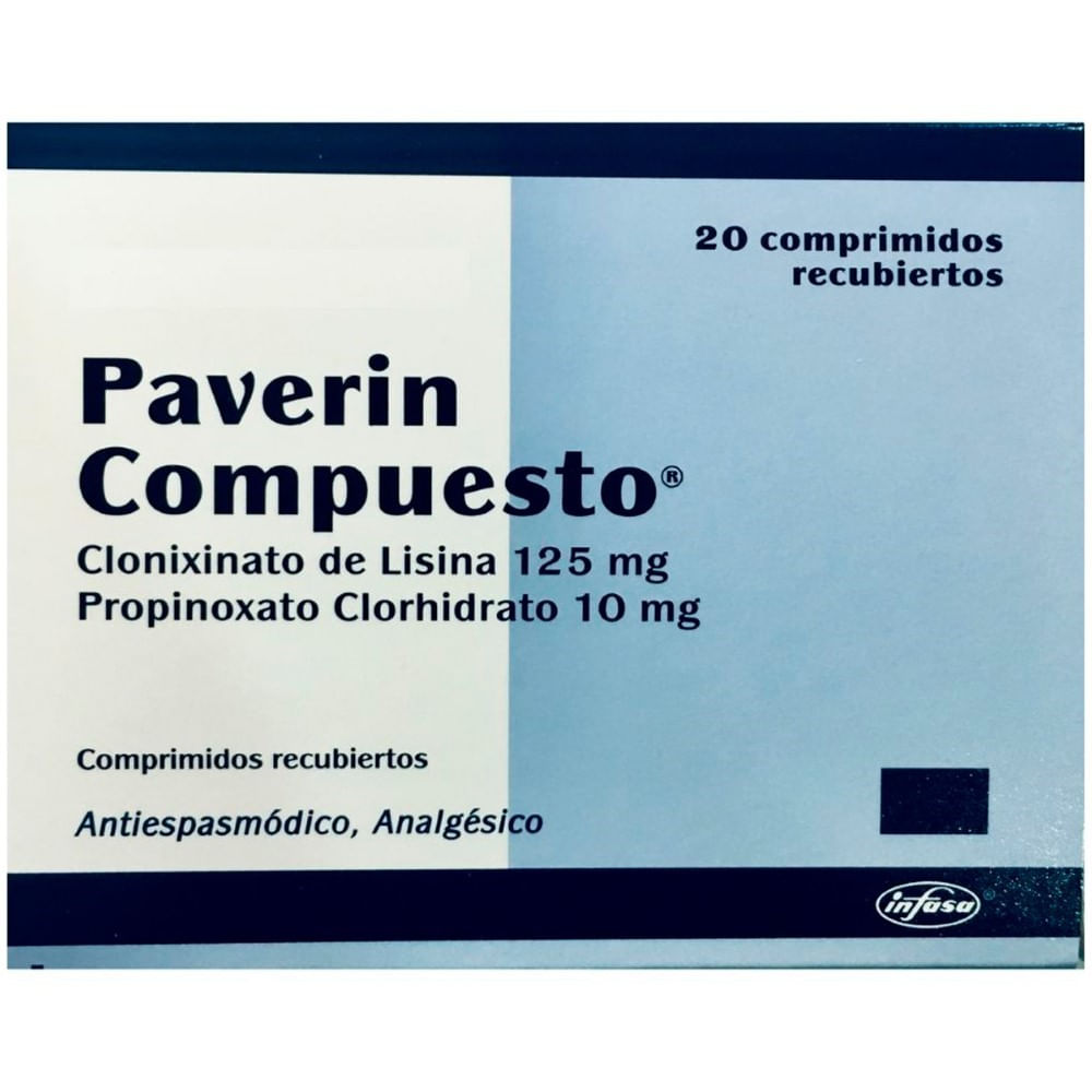 Paverin compuesto x 20 comprimidos - Siman El Salvador