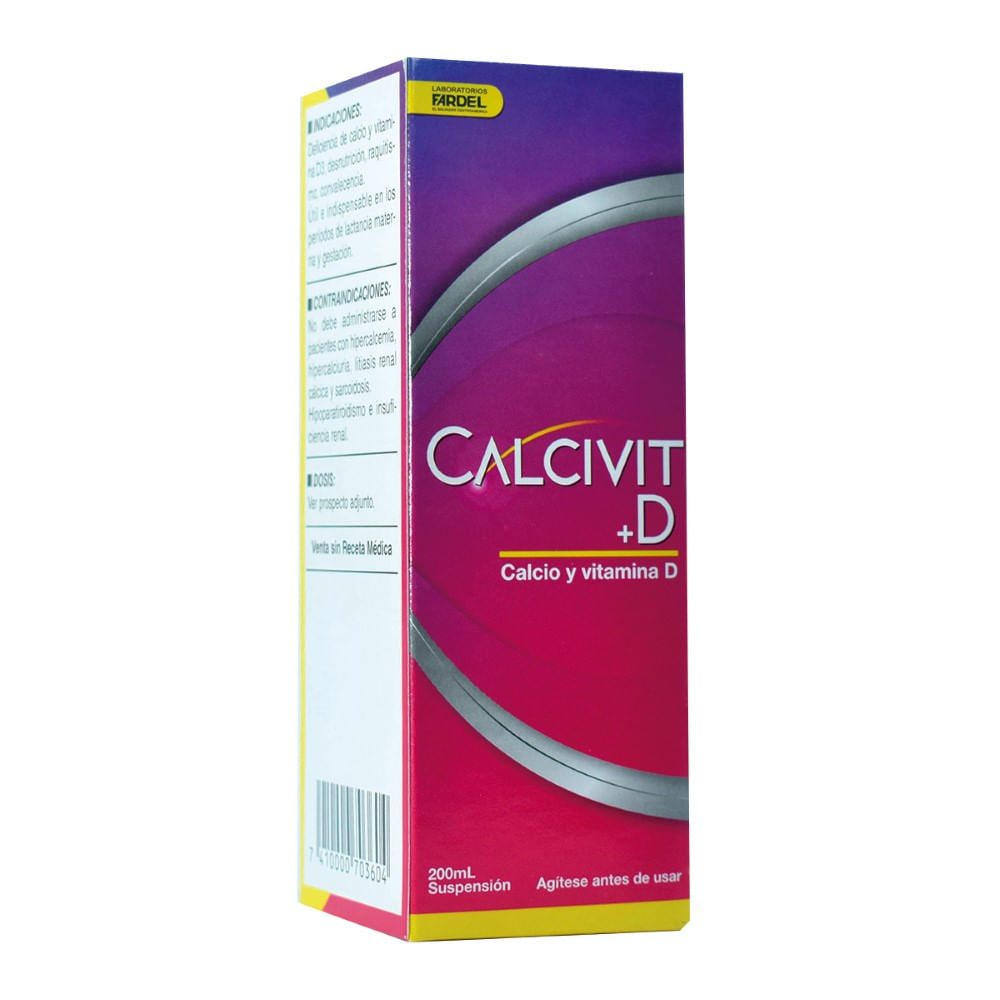 Calcivit + d suspension frasco x 200 ml - Siman El Salvador