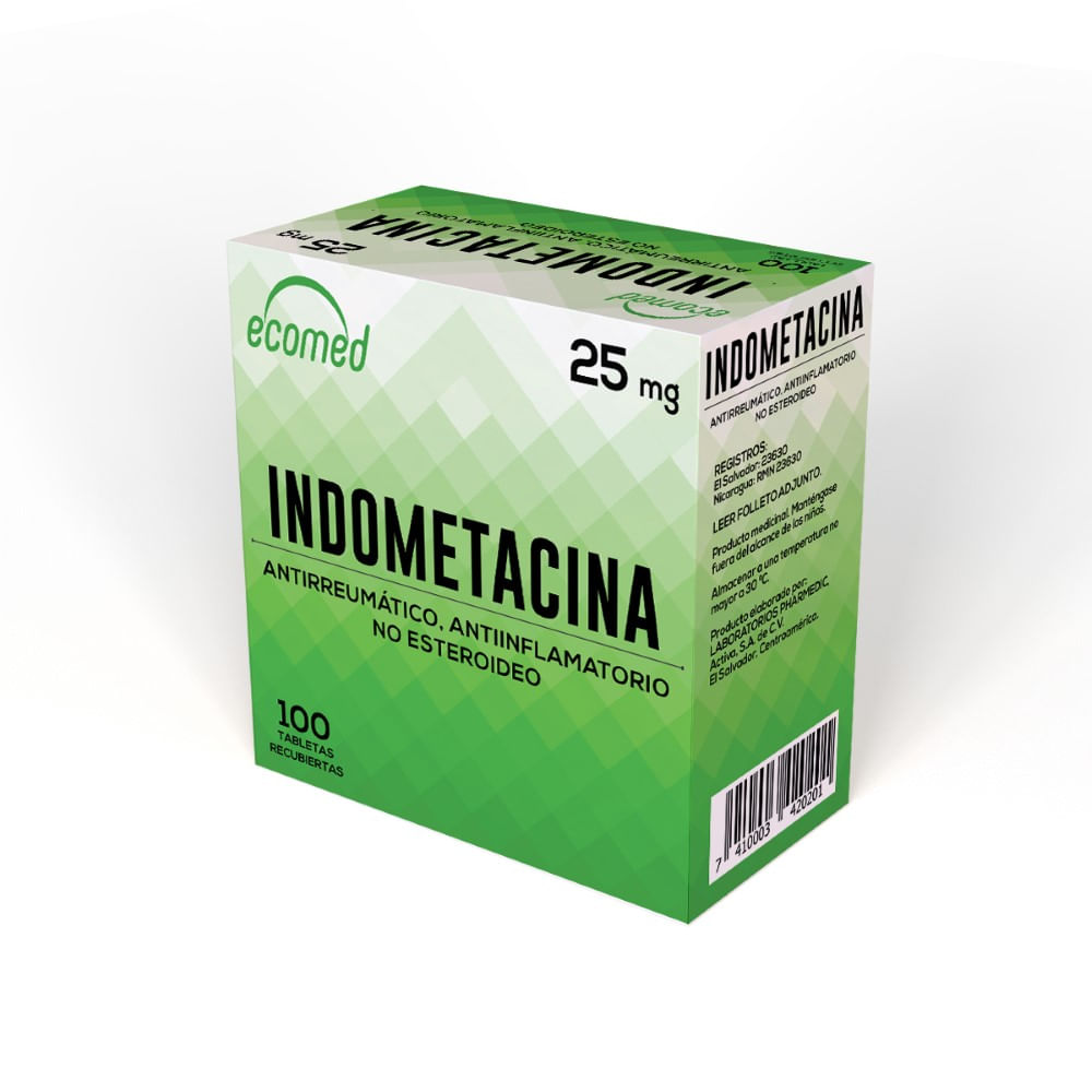 Indometacina ecomed 25mg x 100 tabletas