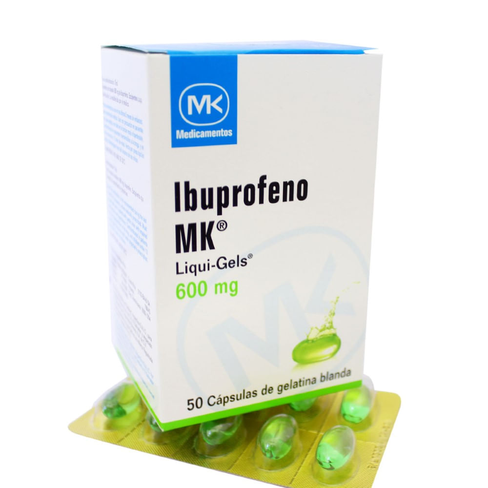 Ibuprofeno mk liqui-gels 600mg x 1 capsula - Siman El Salvador