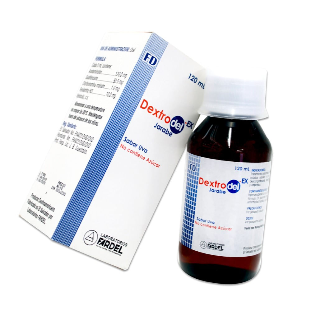 Dextrodel ex jarabe frasco x 120ml - Siman El Salvador