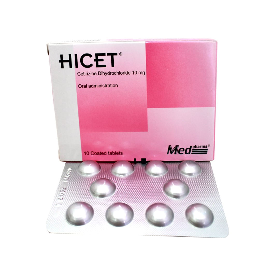 Hicet 10mg x 10 tabletas - Siman El Salvador