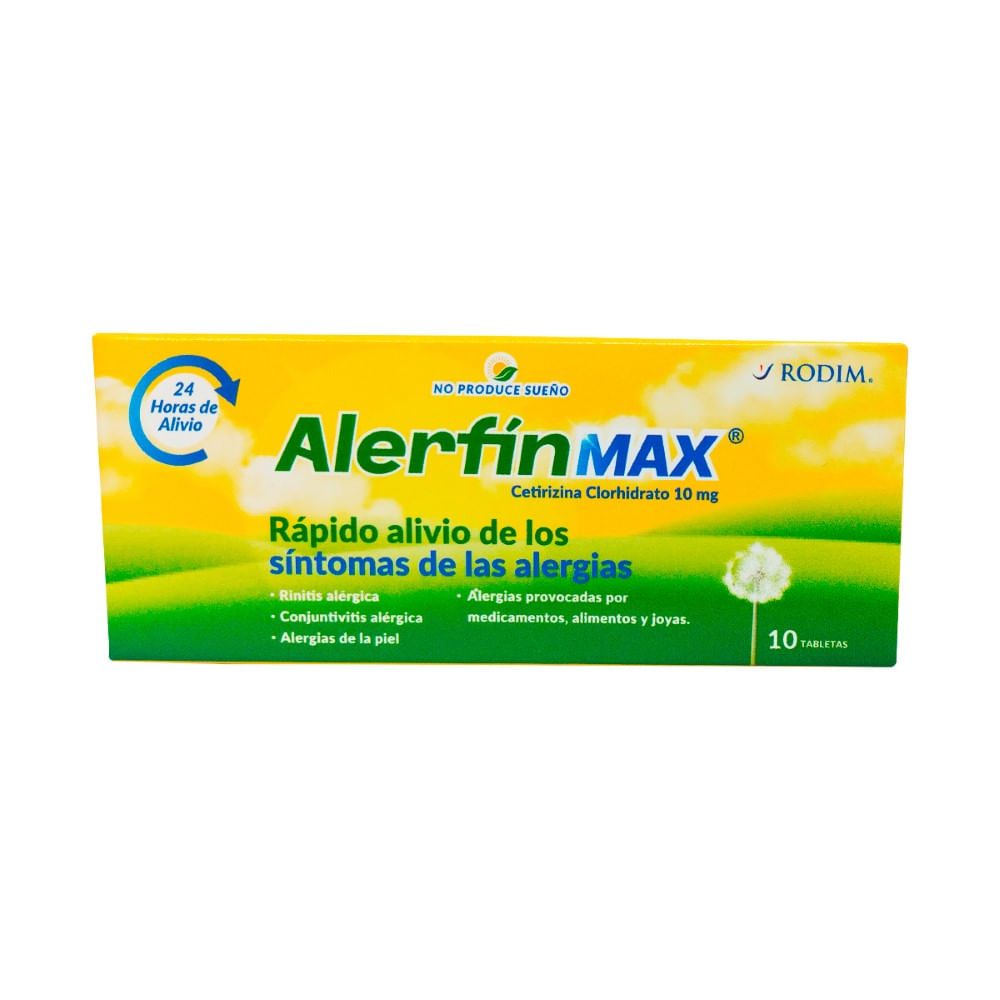 Alerfin max 10mg x 10 tabletas
