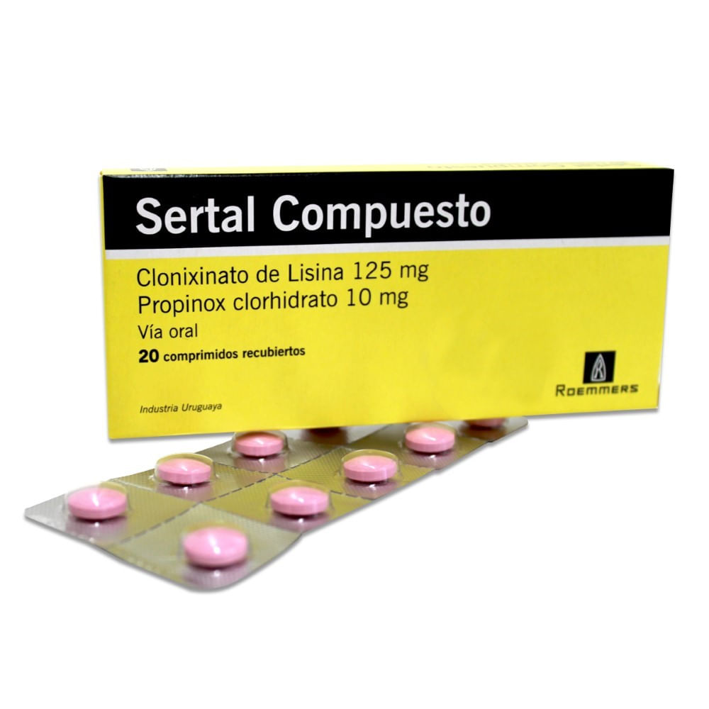 Sertal compuesto 125mg/10mg x 20 tabletas - Siman El Salvador