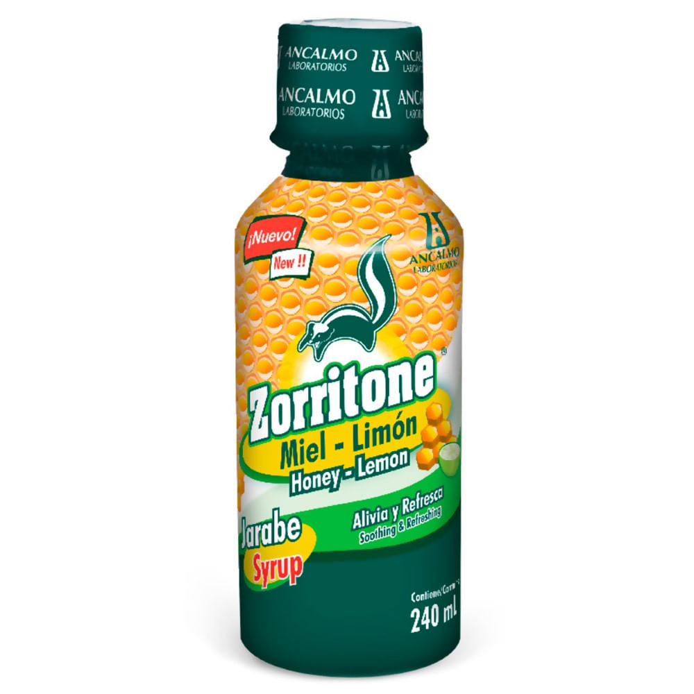 Zorritone jarabe miel-limon frasco x 240 ml - Siman El Salvador