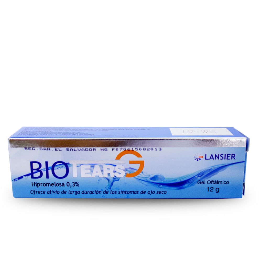 Biotears gel oftalmico al 0.3% tubo x 12 gramos - Siman El Salvador