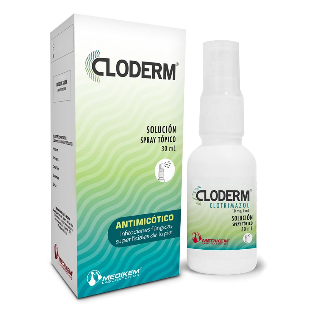 Cloderm spray topico frasco x 30 ml - Siman El Salvador